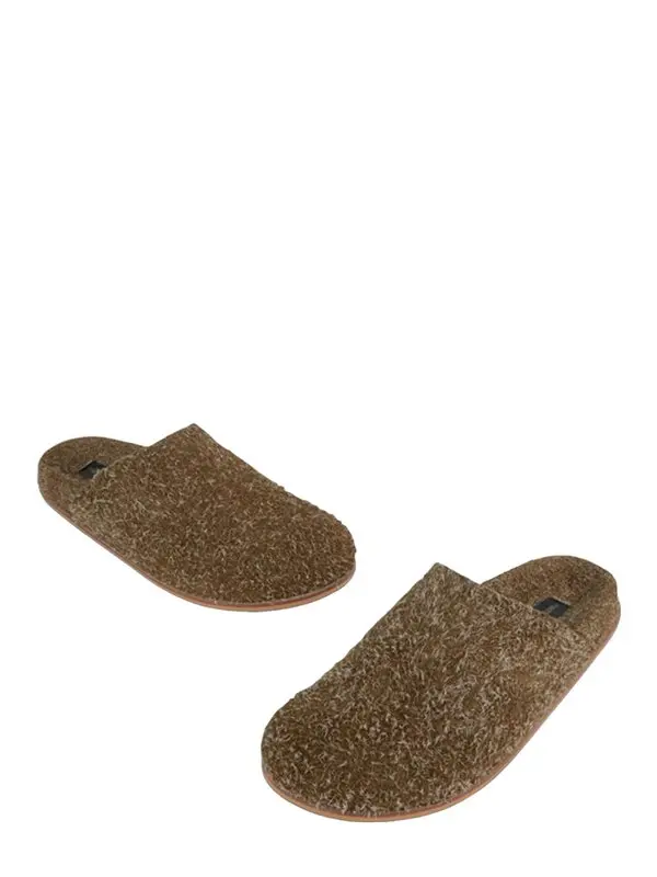 Intentionally Blank Agatha Brushed Suede Mules - Brown
