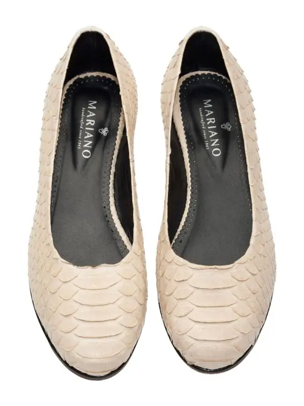 MARIANO SHOES Gala Python Leather Ballerinas - Pink