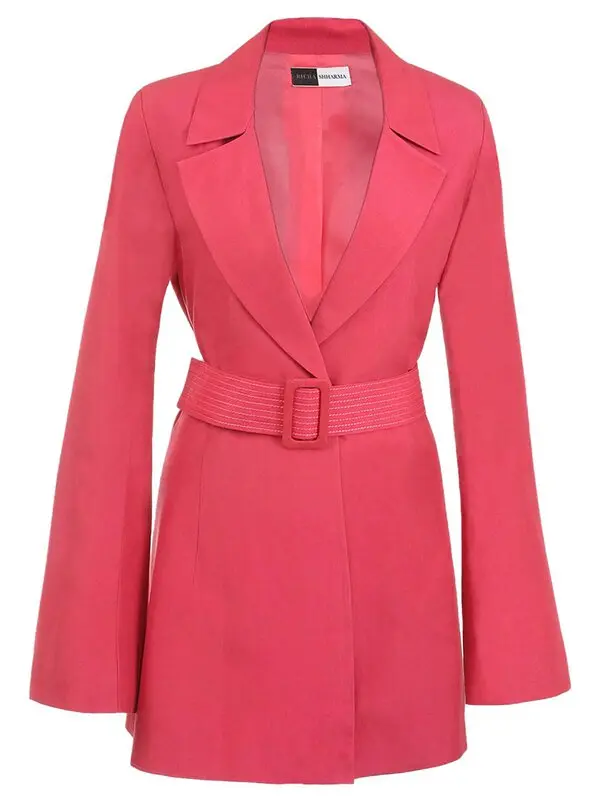 RICHA SHARMA Blazer-style Dress In Peace Silk - Pink/purple