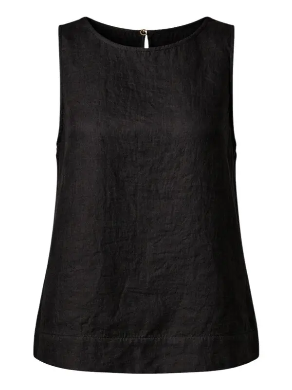 OH!ZUZA NIGHT&DAY Echo Viscose Top With Wide Straps - Black