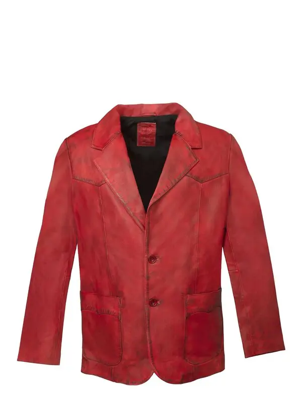 ZASTASTUDIO Leather Blazer - Red