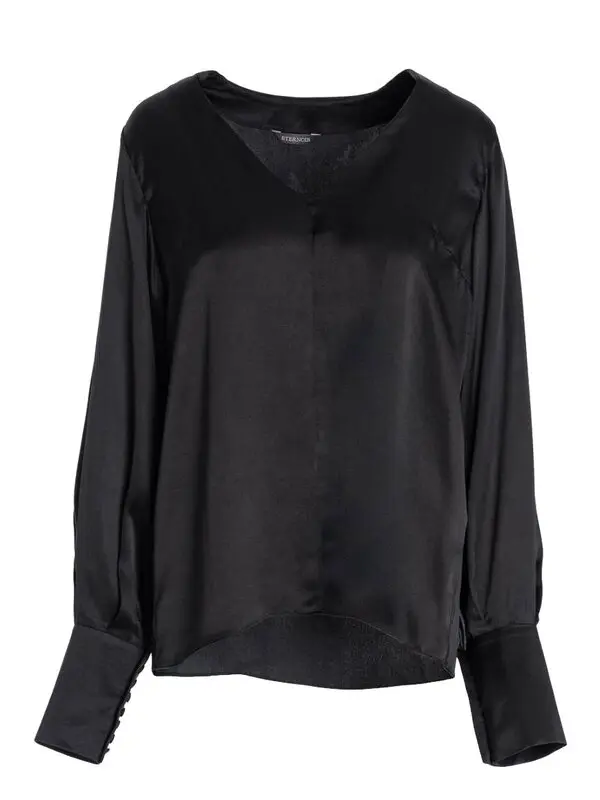 ETERNOIR Celine Silk Blouse - Black