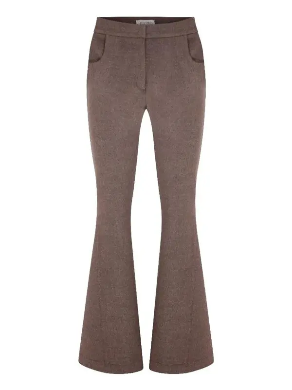 NAZLI CEREN Avrell Cashmere Trousers - Brown