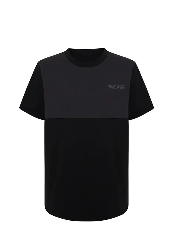 PCFG Black / Grey Panelled Running Tee - Black/grey