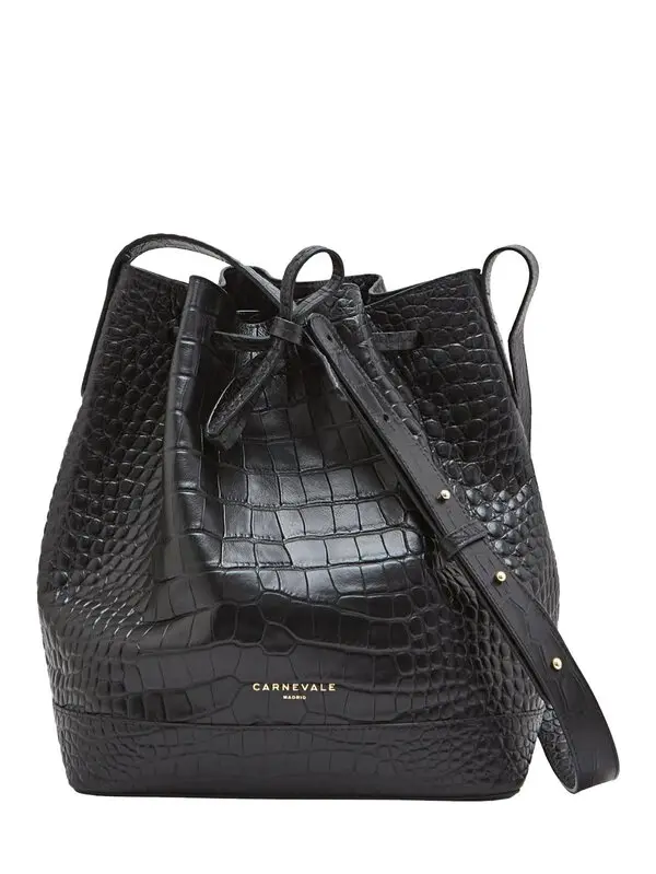 CARNEVALE Telma Coco Bucket Bag - Black