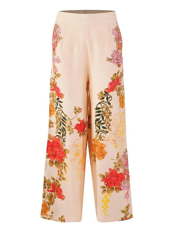 RAISHMA Nancy Wide Leg Trousers - White