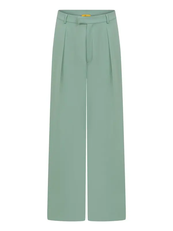 JE TE VEUX Basis Wide-leg Pants - Green