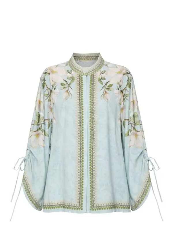 RAISHMA Hilda Floral Shirt - Blue