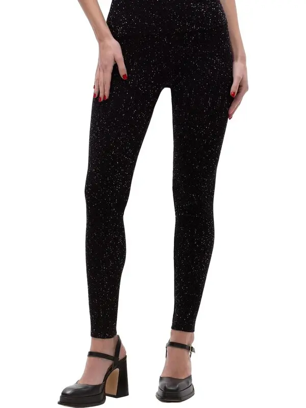 MAISON BOGOMIL Fine Knit Sequin Leggings - Black