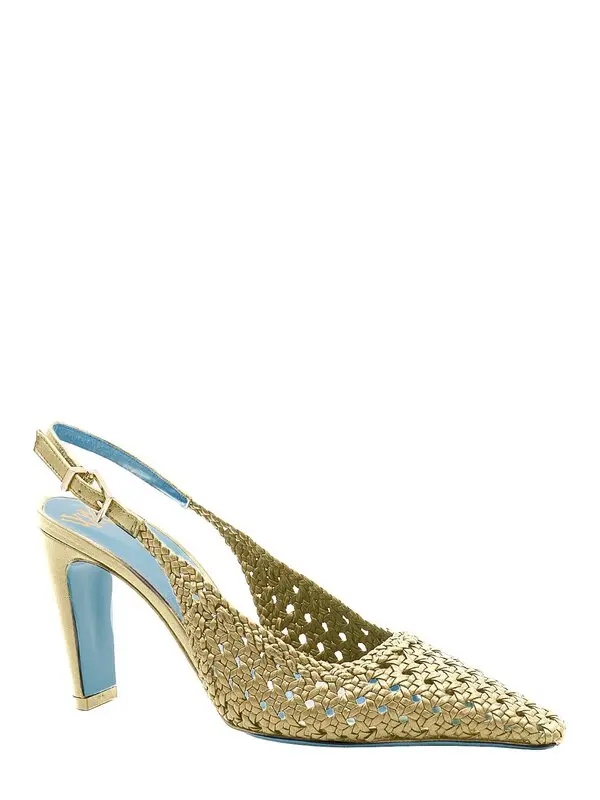 VALENTINA RANGONI Farone Woven Pump - Gold
