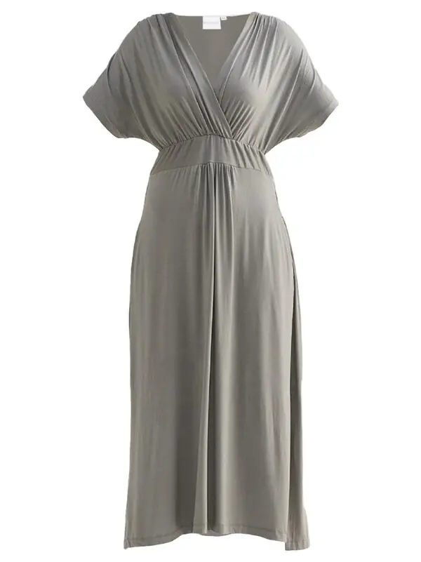 REISTOR Flowy A-line Maxi Dress - Green