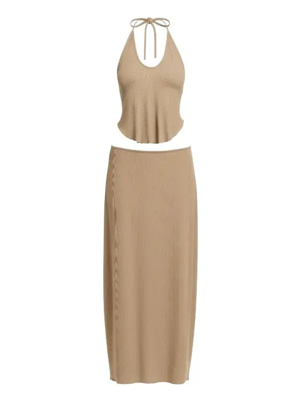 SÂB STUDIO Olivia Maxi Skirt - Brown