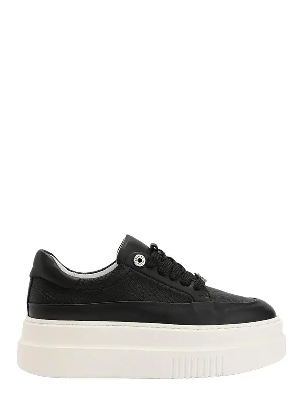 ILVI Leather Floater Sneakers - Black/white