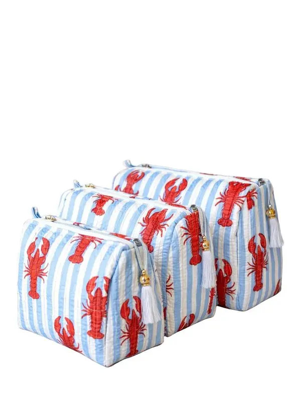 CYC Striped Lobster 3-piece Travel Set - Blue