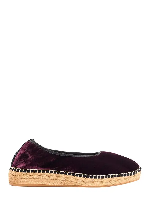 NAGUISA Allium Velvet Espadrilles - Purple