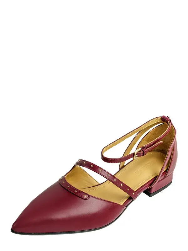 MASTRA MA' Mastra Ma Iris Leather Ballerinas - Red