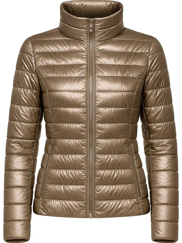 TANTRA SPAIN SL Metallic Anorak With Mandarin Collar - Gold