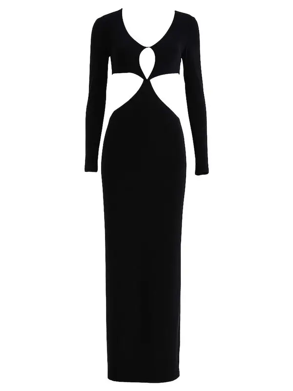 MAISON DE GALA Linda Cut-out Midi Dress - Black