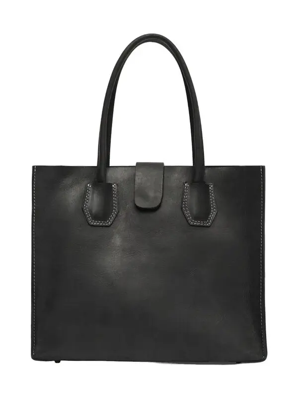 MIRIAM BELLA Imani Leather Tote Bag - Black