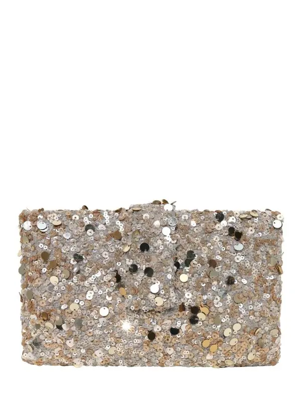 SIMITRI Sequin Embellished Clutch - Gold/brown