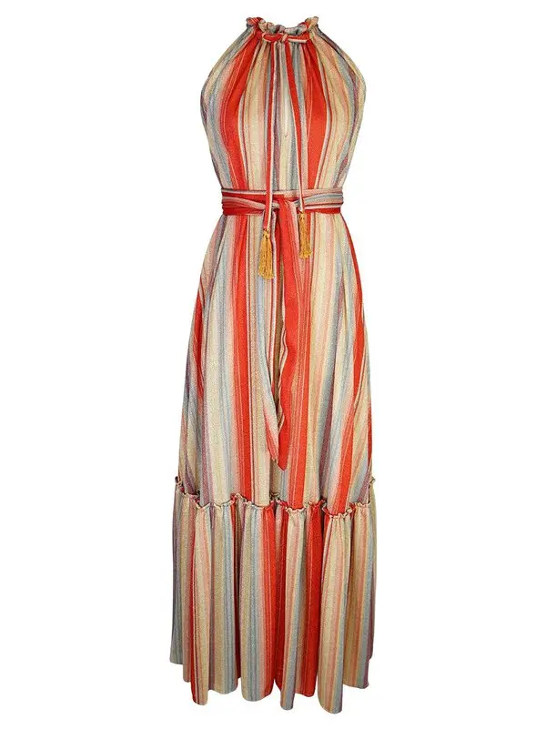 JENNAFER GRACE Vanya Jasper Maxi Dress - Blue/red
