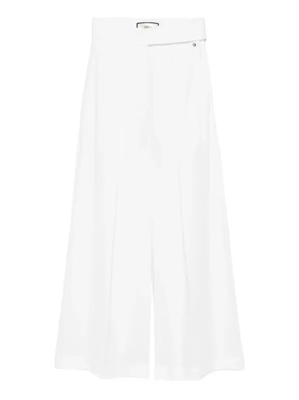 NISSA High-waisted Wide-leg Culottes - White