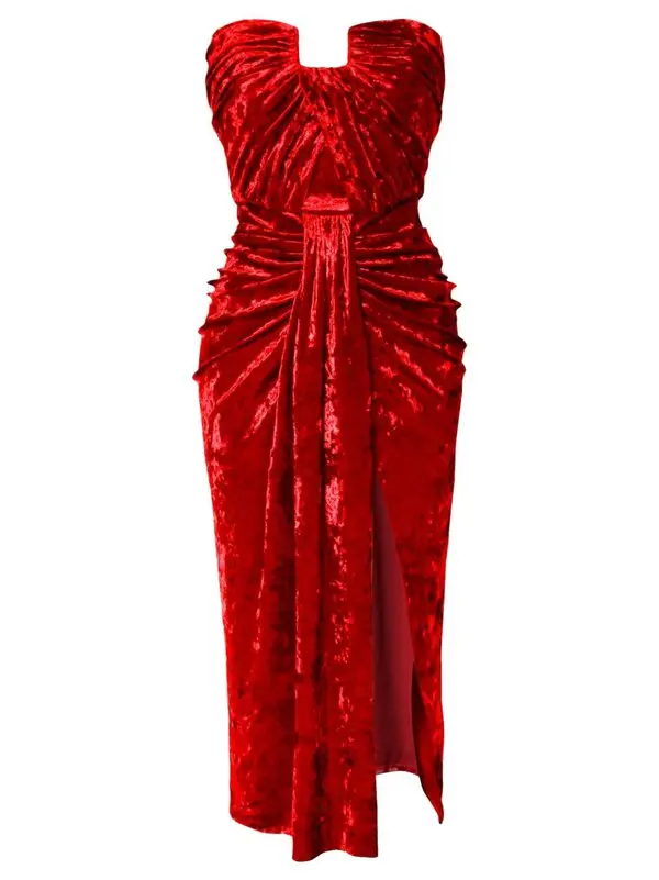 AGGI BY HALEWSKI Bella Cherry Midi Dress - Red