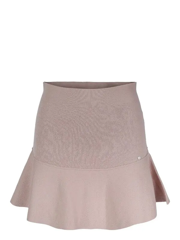 TIRILLM Short Merino Wool Skirt - Beige