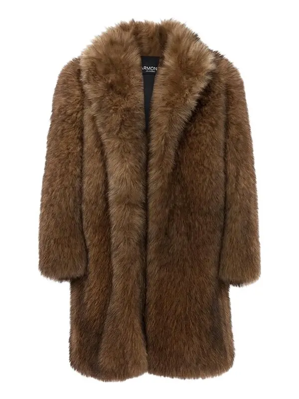 HARMONIA NY Starman Faux Fur Coat Dani Watanabe - Brown