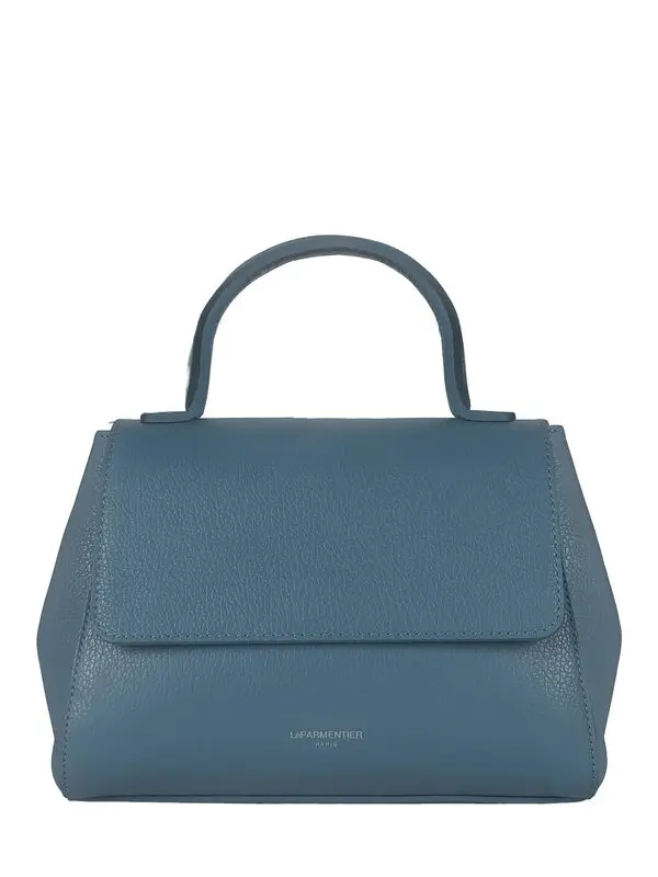 LE PARMENTIER Ladyfinger Top Handle Bag With Strap - Blue