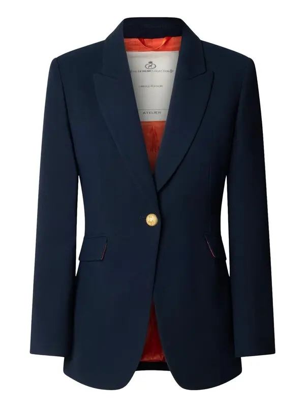 THE EXTREME COLLECTION Navy Single-button Tailored Blazer - Blue