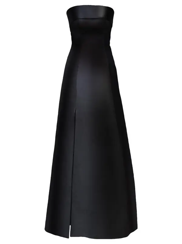 ANSE VICTORIN Irena Silk Maxi Gown - Black