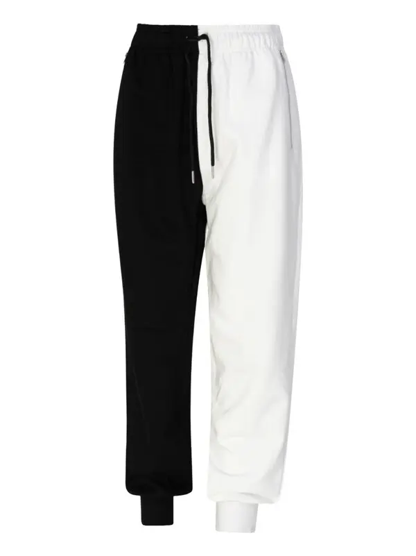 CIRCULAR PATH Two Tone Sweatpants - Black/white