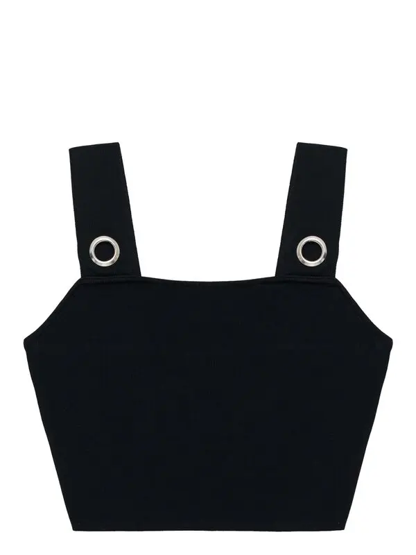 PERALUNA Martha Knit Bralette - Black