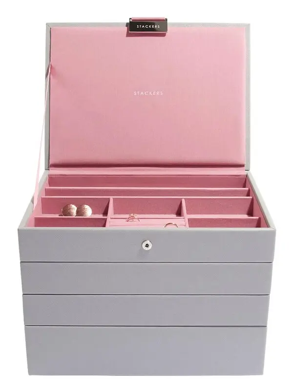 STACKERS Classic Jewelry Box Set Of Four - Grey