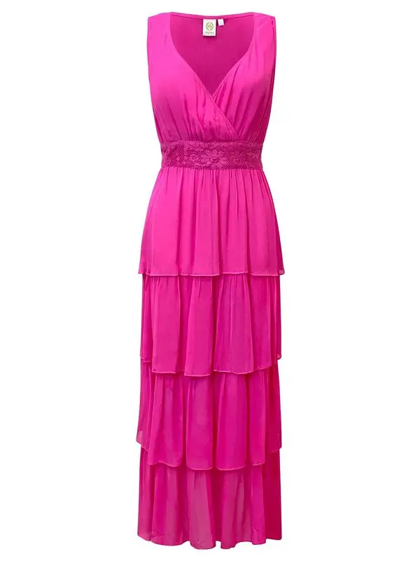 WHY MARY Layered Maxi Dress - Pink
