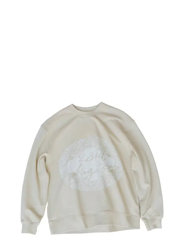 23RD AUGUST . Printed Oversized Sweatshirt - White