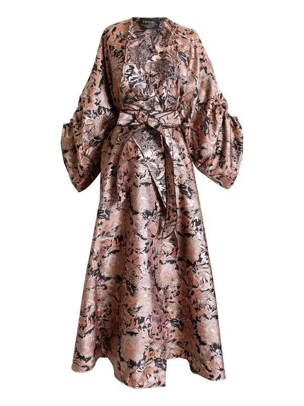 BYVINNIK Parisian Coat In Rigoletto Jacquard - Black/silver