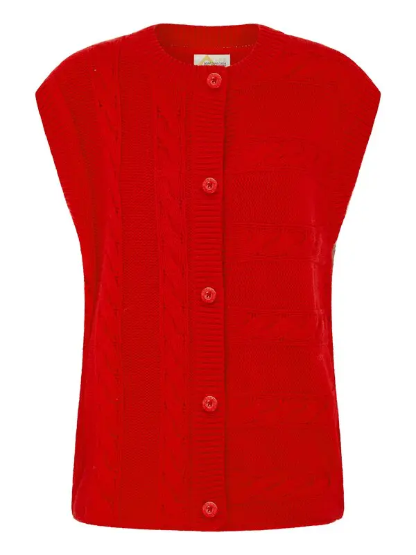 HAY LIFE Pace Button Vest - Red