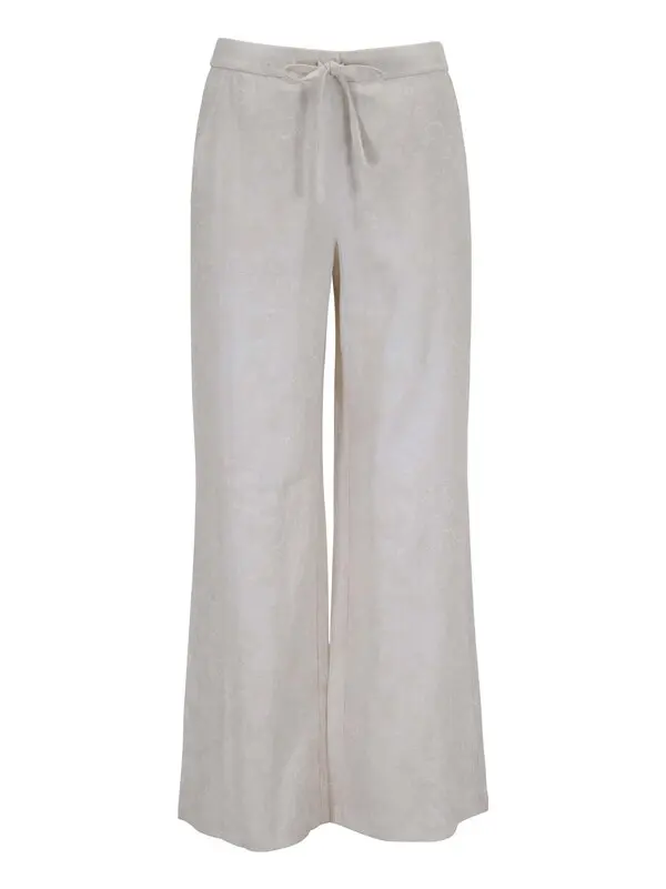 LORDS OF HARLECH Lillian Paisley Wide-leg Pant - White