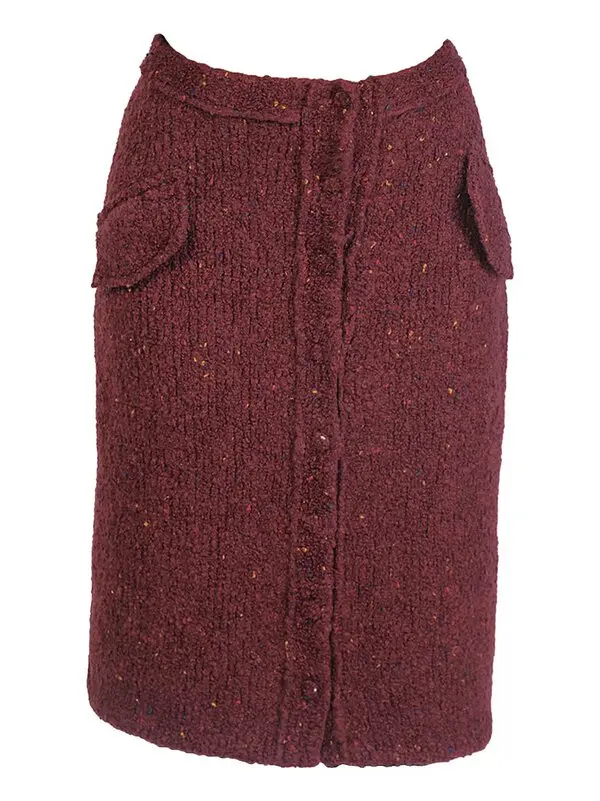 MAISON BOGOMIL Knit Pencil Skirt - Red
