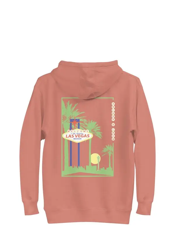 ANCHOR & CREW Las Vegas Landmark Cotton-blend Hoodie - Pink