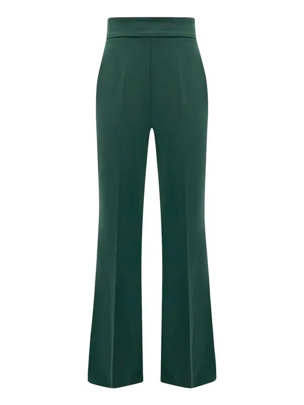 TIA DORRAINE High-waisted Flared Trousers - Green