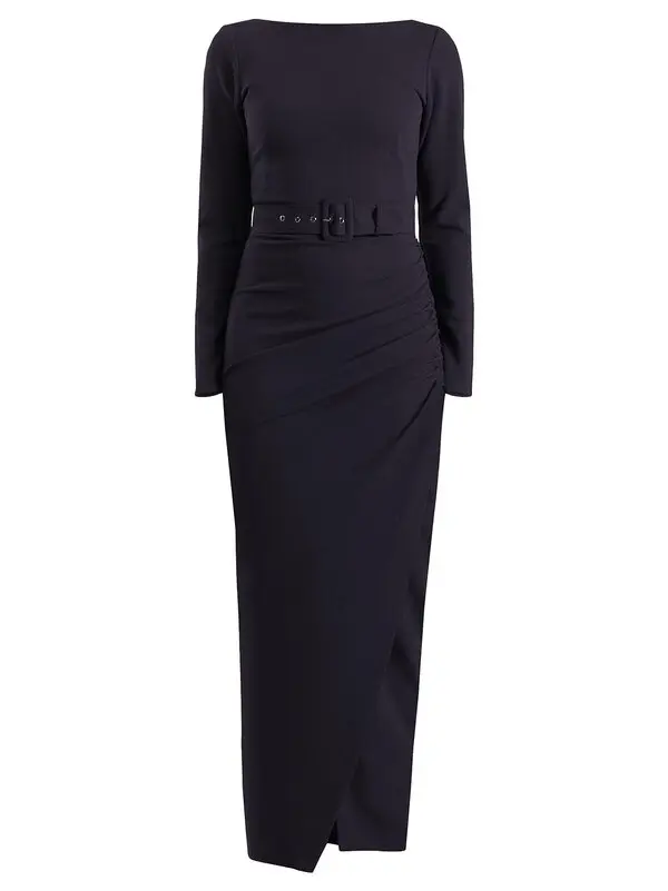 MEEM LABEL Garbo Stretch Crepe Dress - Black