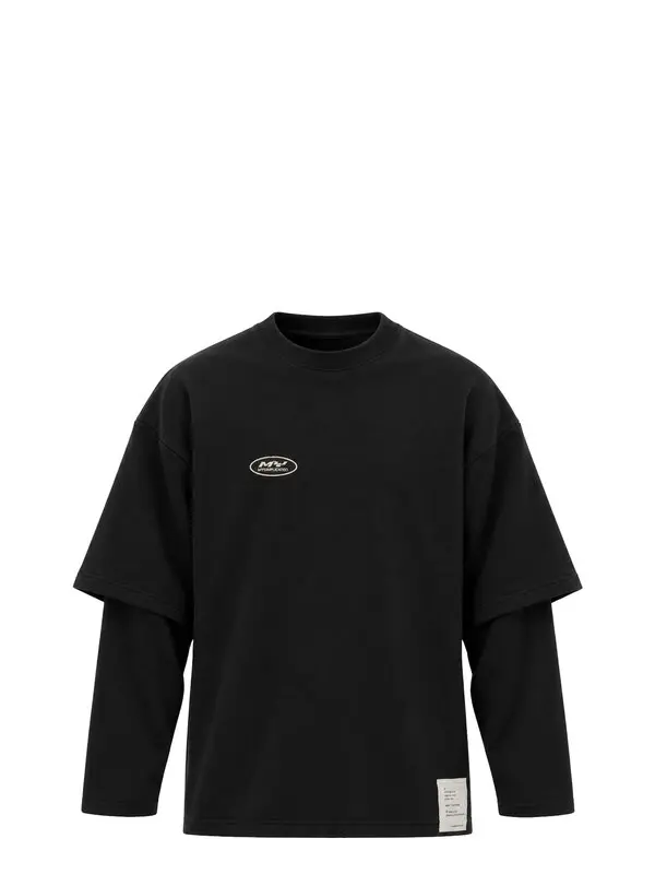 MYSIMPLICATED Oversized Dual-layered Sweatshirt - Black