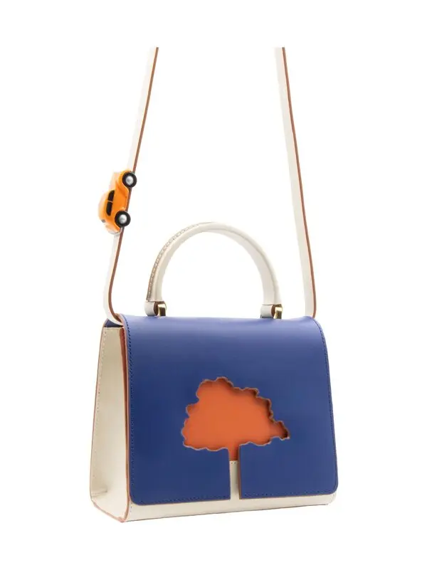 ABSURDE Small Leather Shoulder Bag - Blue