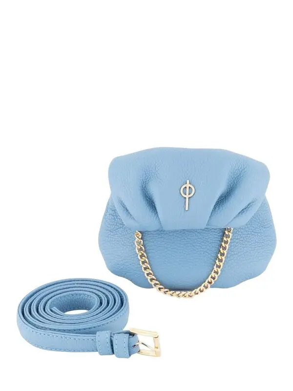 OTRERA Tiny Leda Leather Belt Bag And Crossbody - Blue