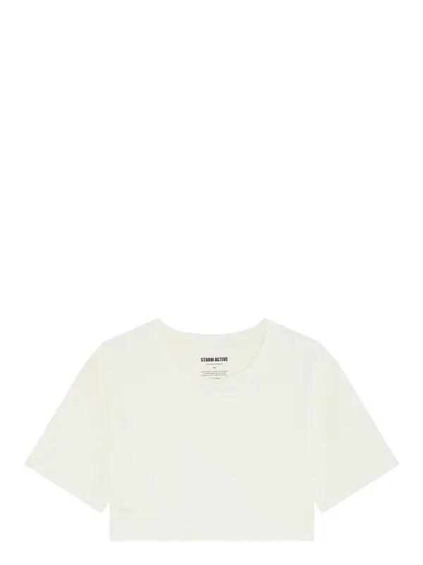 STORM Easy Crop Top - White