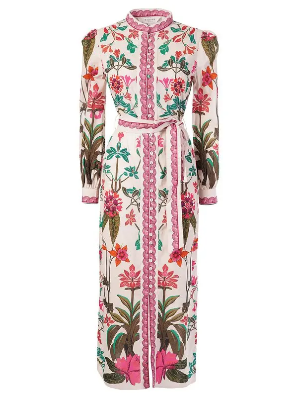 RAISHMA Valentina Cotton Midi Dress - White