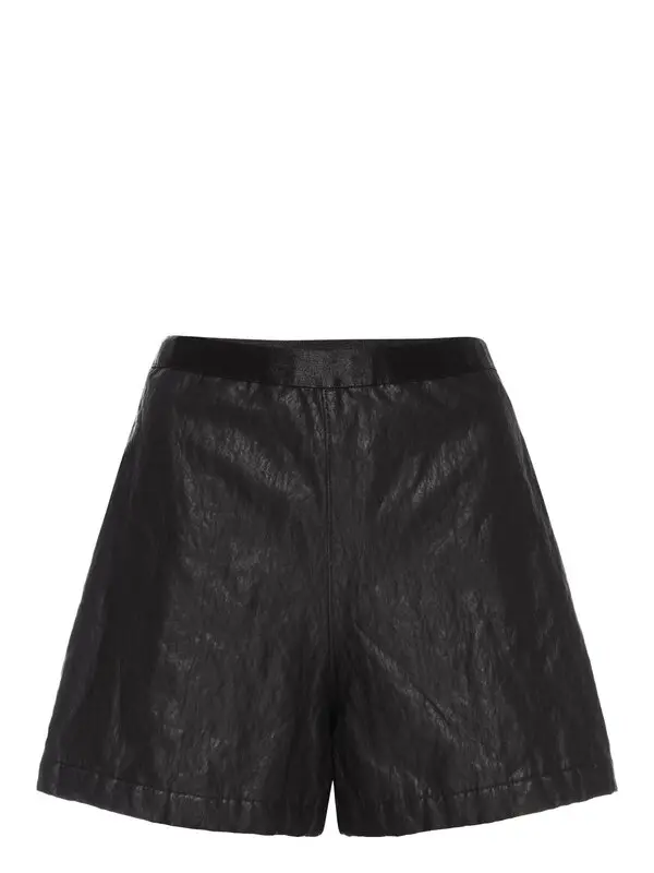 LAHIVE Nova Vegan Leather Shorts - Black